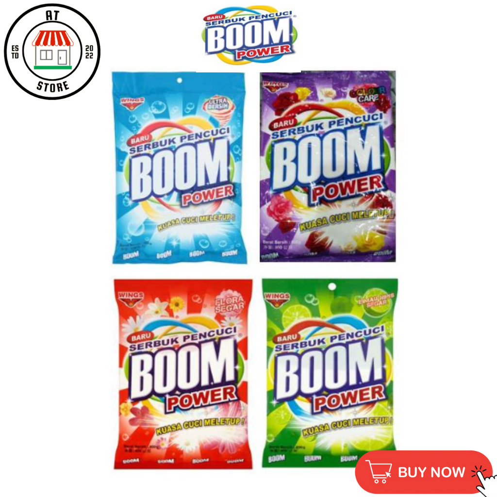 Boom Power Detergent Powder 750g Flora Regular Lime Ultra Putih Colour Care | Shopee Malaysia