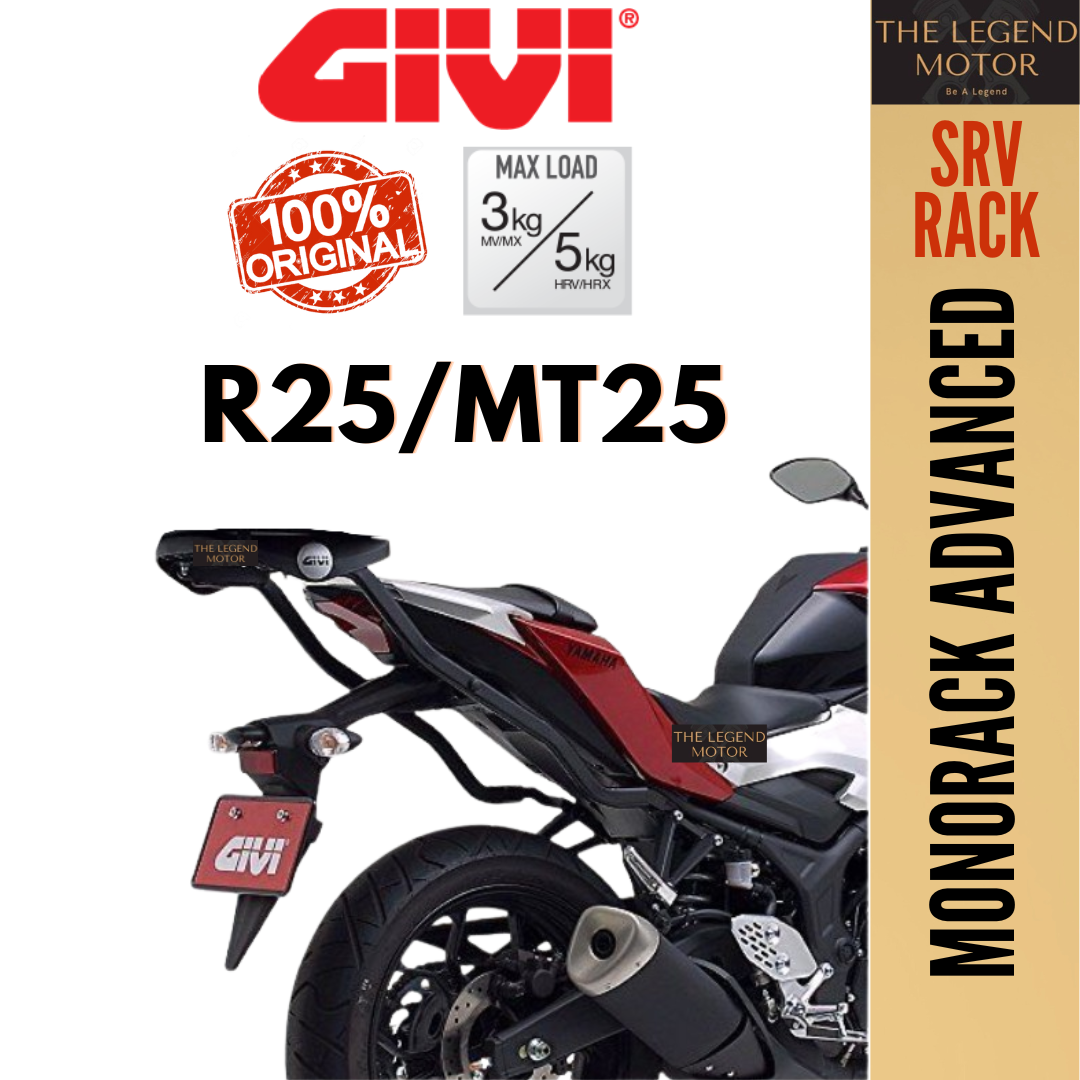 YAMAHA R25 MT25 R-25 MT-25 GIVI SRV SPECIAL MONORACK MONO RACK J ...