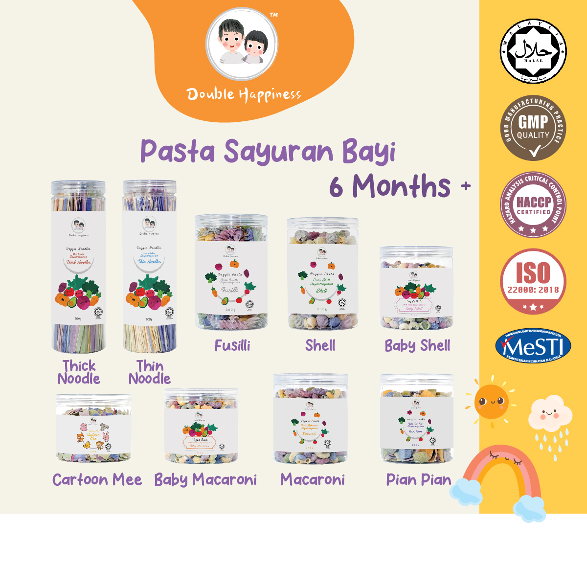 Double Happiness Veggie Pasta / Pasta Sayuran - Sayuran / Baby Pasta ...