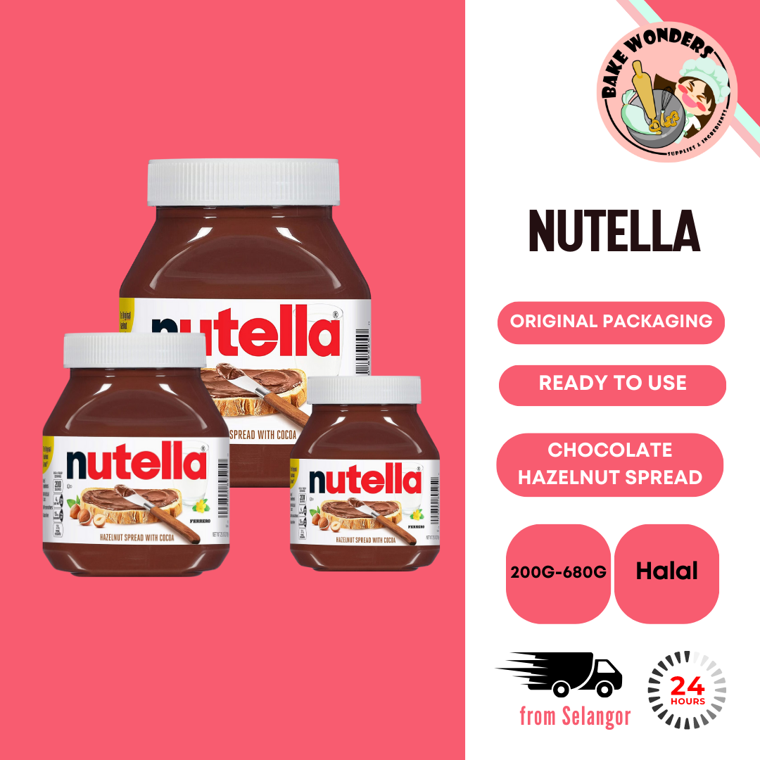 Nutella Ferrero Hazelnut Spread (200g/350g/680g)/Nutella Chocolate Jam ...