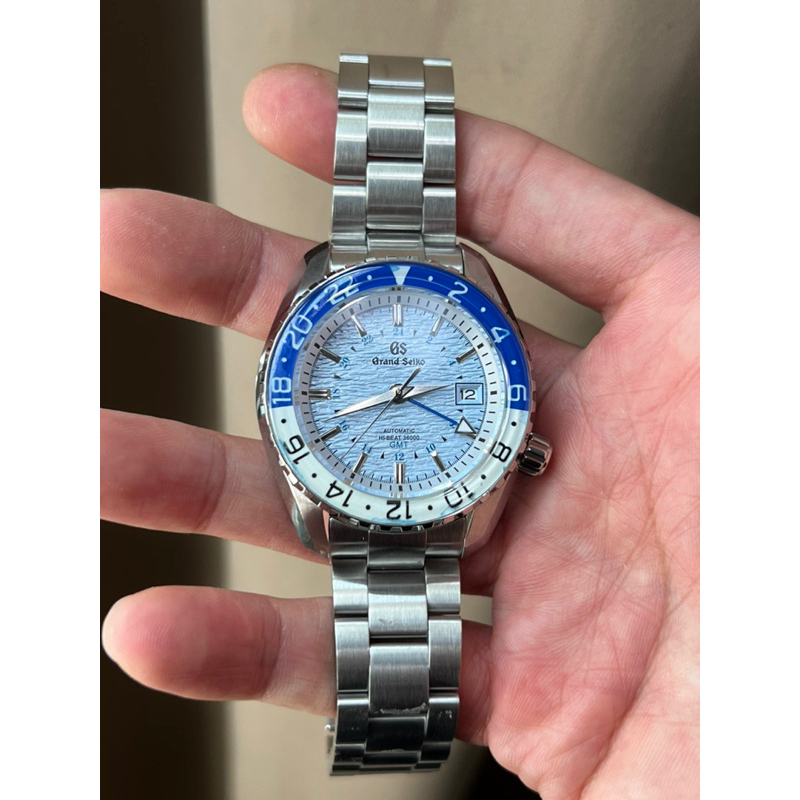 【41mm GS GMT Sky Blue】 Custom Grand Seiko Mod Mechanical Automatic ...