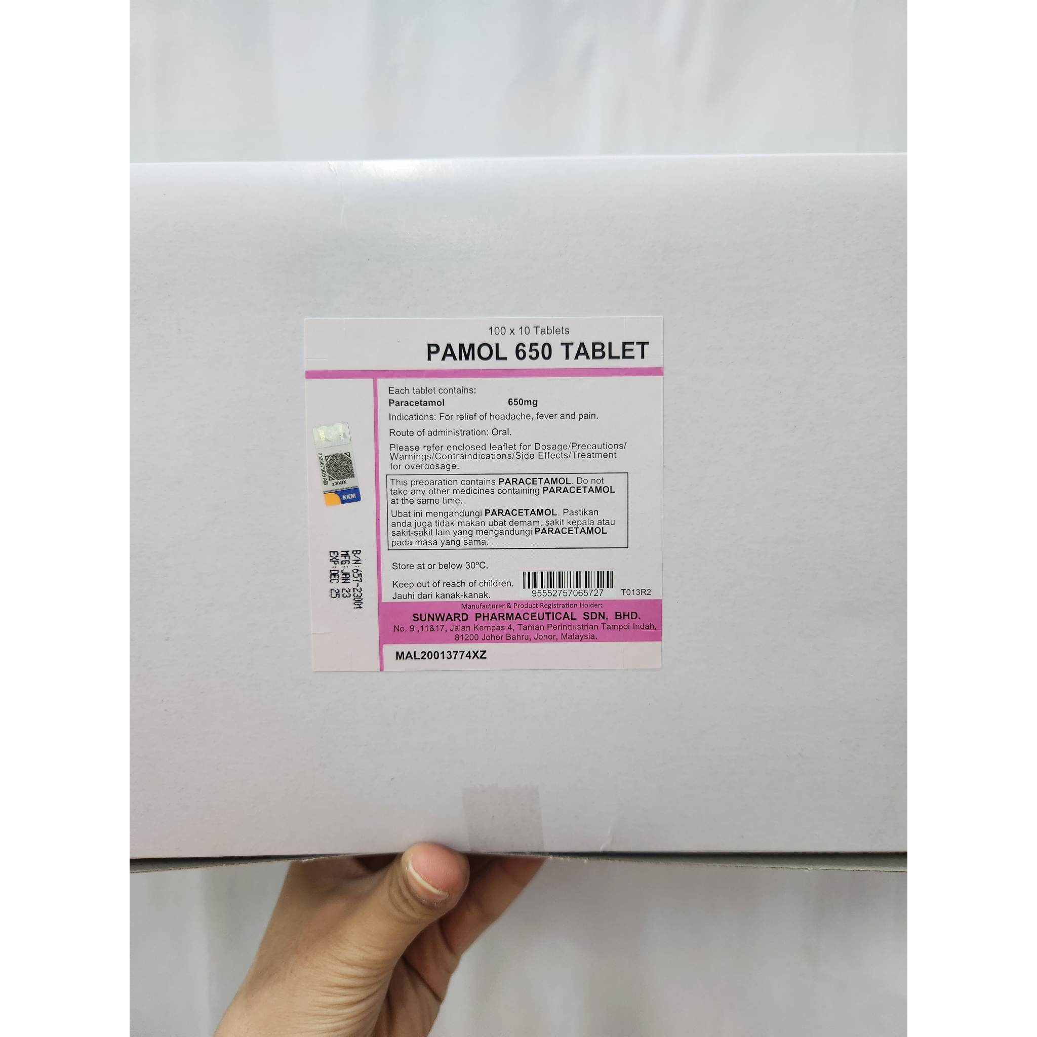 Pamol 650 Paracetamol 650mg 100STP/BOX | Shopee Malaysia