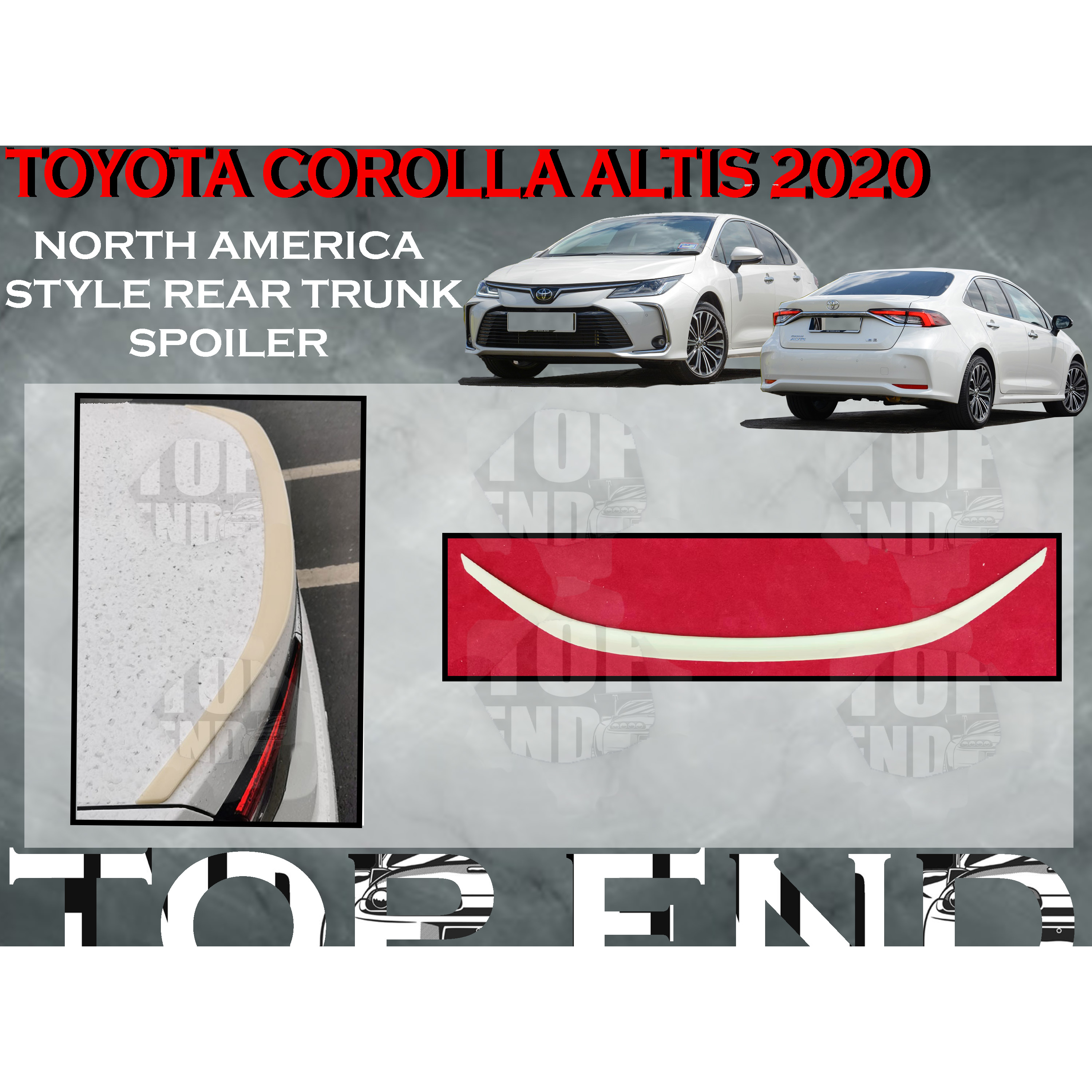 TOYOTA COROLLA ALTIS 2020 NORTH AMERICA STYLE REAR TRUNK SPOILER ...