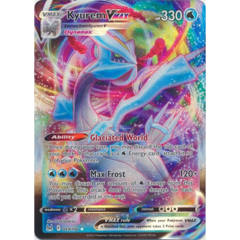 Pokemon TCG / Kyurem VMAX - 049/196 - Ultra Rare Sword & Shield: Lost Origin Singles | Shopee ...