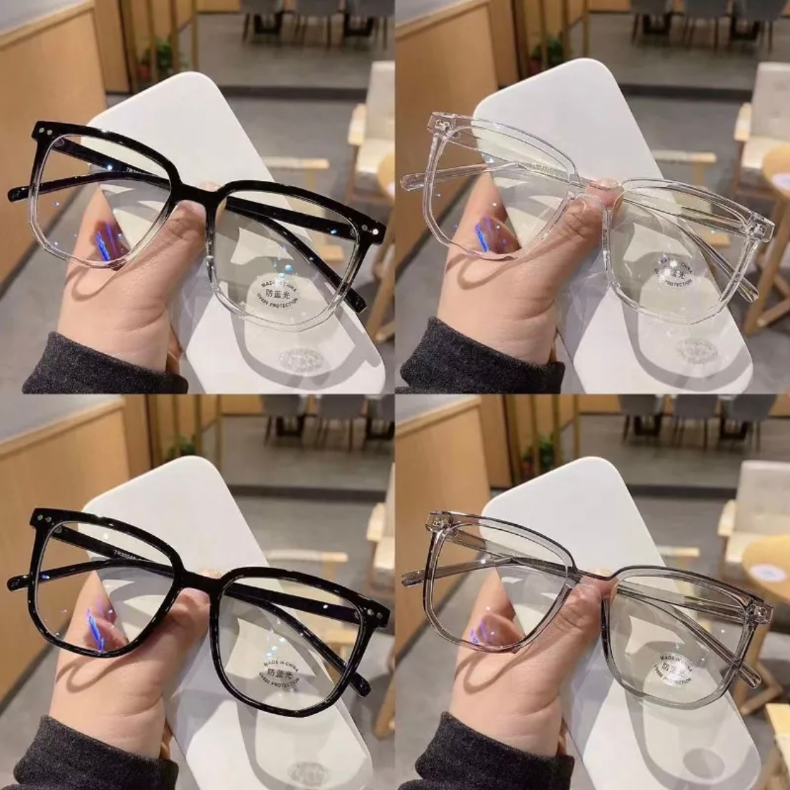 Stylish Eyeglasses Transparent Spectacles Frame Anti Blue Light ...