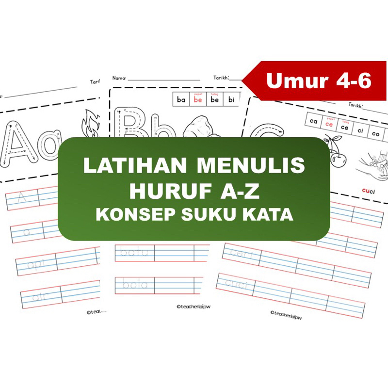 [ SOFTCOPY | PDF ] LEMBARAN KERJA MENGENAL MEMBACA MENULIS A HINGGA Z ...