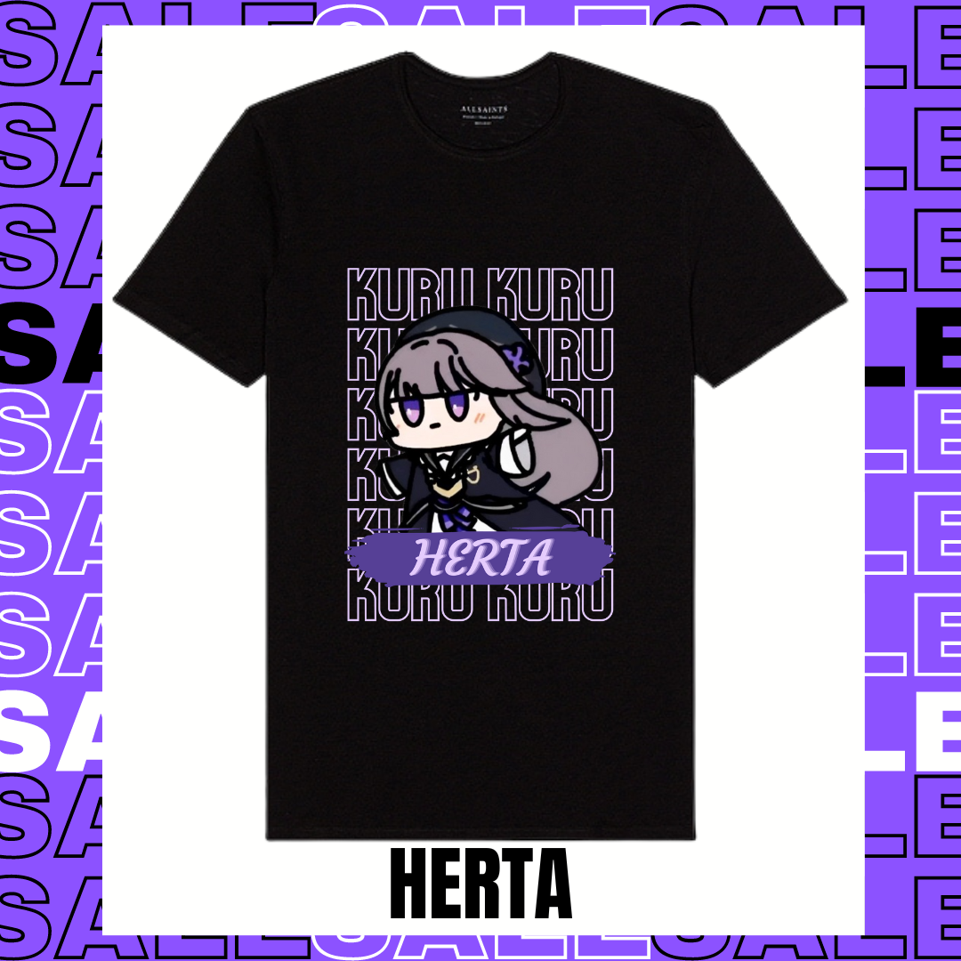 HERTA KURU KURU SHIRT HONKAI STAR RAIL MIHOYO HOYOVERSE ANIME GAME BAJU ...