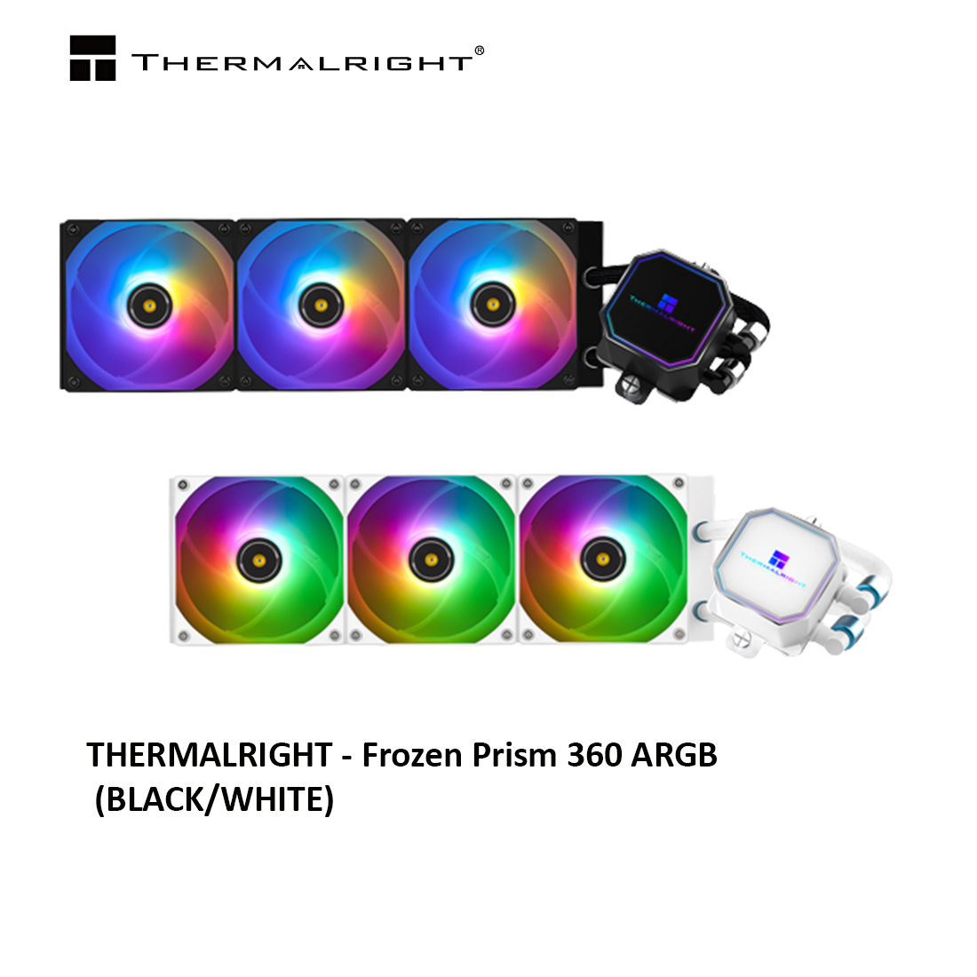 THERMALRIGHT Frozen Prism 360 ARGB AIO LIQUID COOLER - BLACK / WHITE ...
