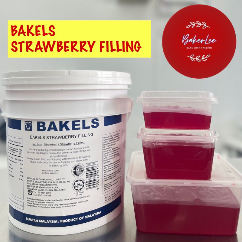 BAKELS STRAWBERRY FILLING 250G/500G/1KG REPACK | Shopee Malaysia