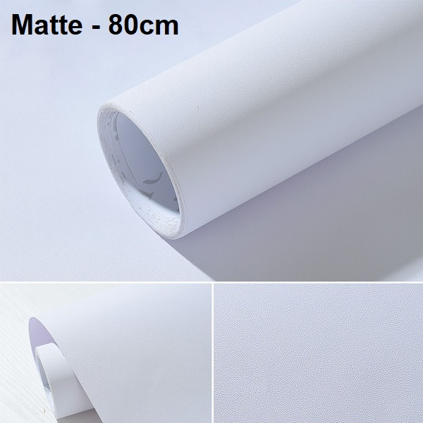 [🔥White wallpaper sticker ]80cm & 60cm Matte/Glossy Waterproof PVC ...