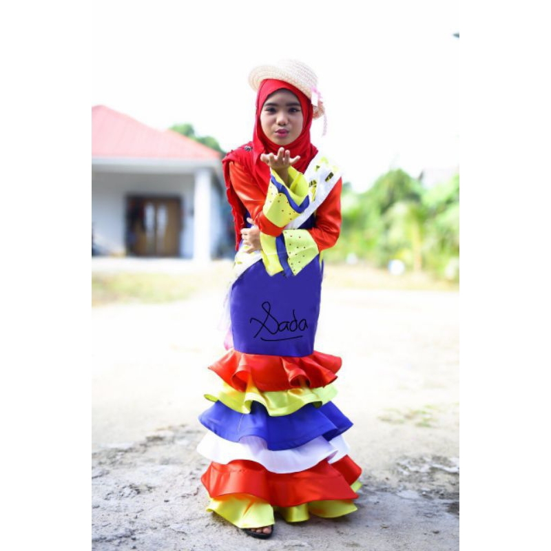 Dress 5 Layer Merdeka,Baju Merdeka, Tema Bendera Malaysia | Shopee Malaysia