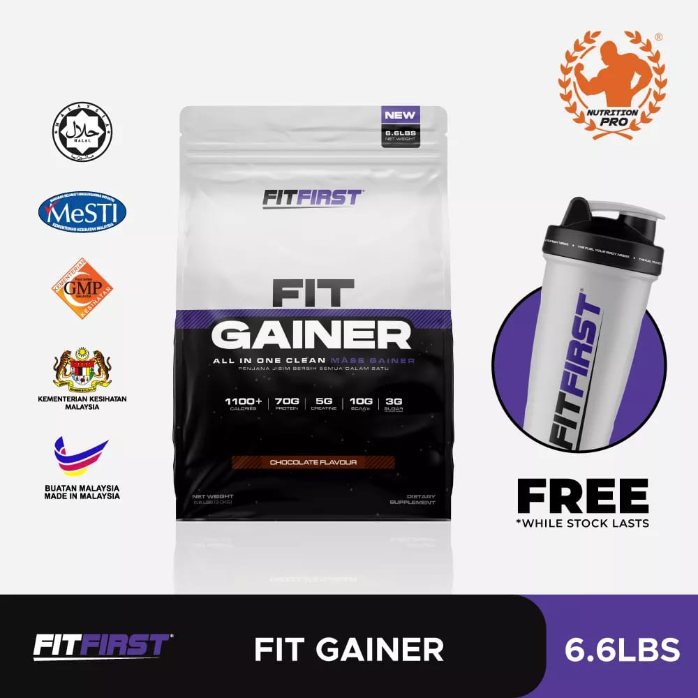 FIT FIRST GAINER (3KG) WEIGHT GAINER, BULKING,SIZING,TAMBAH BERAT BADAN ...