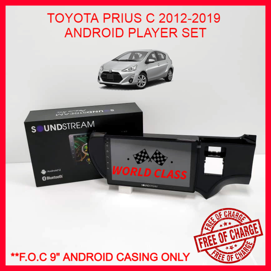 TOYOTA PRIUS C 2012-2019 ANDROID 9" IPS PLAYER FULL HD SCREEN WITH ( F ...