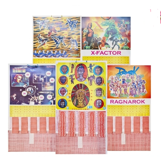 400 Pcs(9 Designs)Tikam Duit Mainan Papan Sakai/Ultimate War/X-Factor ...