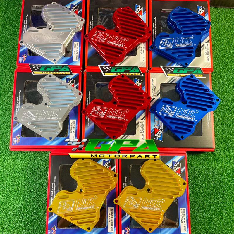 NLK PERFORMANCE HEAD COVER CNC ENGINE COOLER Y15ZR LC135 FZ150 RED BLUE GOLD SILVER | Shopee ...