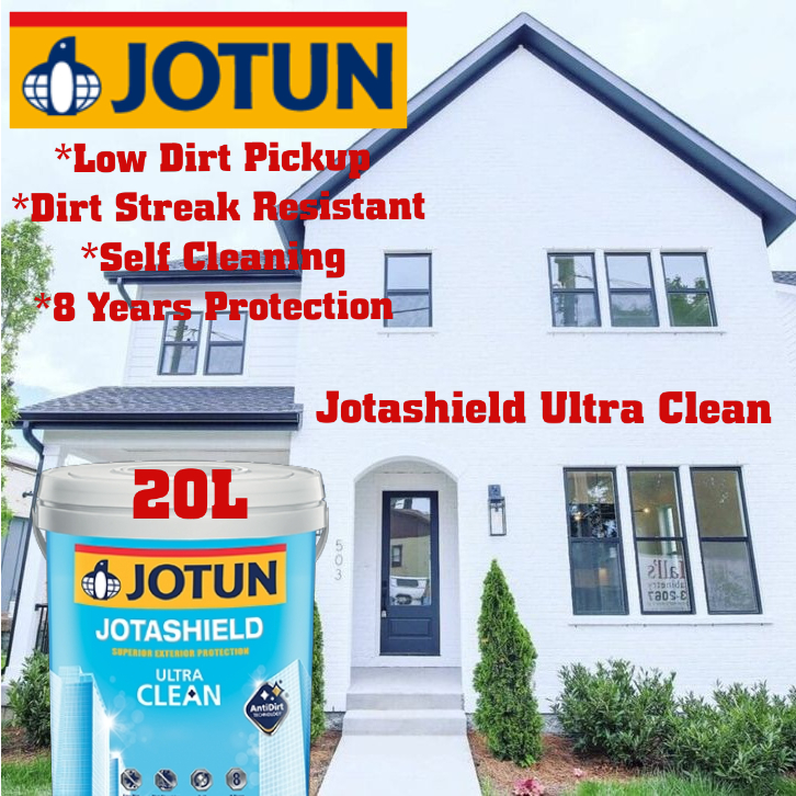 JOTUN 20L WHITE 0001 JOTASHIELD ULTRA CLEAN ANTIDIRT EXTERIOR SHEEN ...