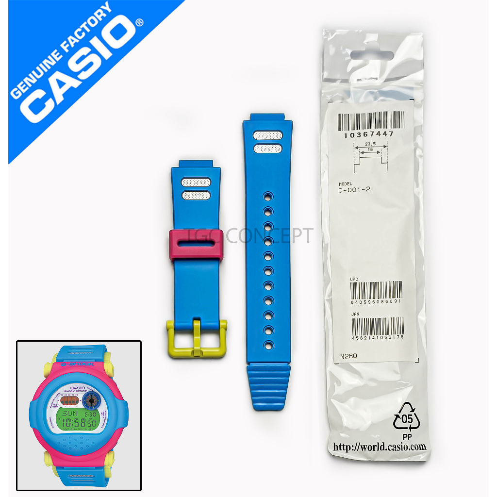 ORIGINAL BAND STRAP REPLACEMENT PART G-SHOCK WATCH G-001-2 G001-2 G-001 ...