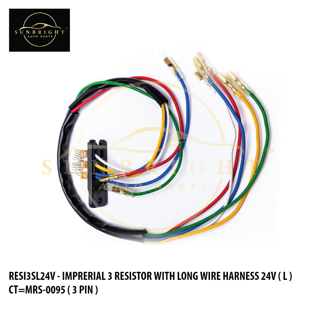 IMPRERIAL 3 RESISTOR WITH LONG WIRE HARNESS 24V ( L ) CT=MRS-0095 ( 3 ...