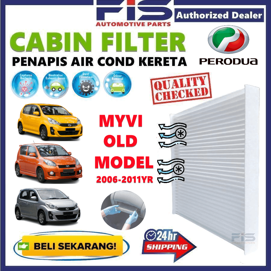FIS Cabin Air Cond Filter Perodua Myvi Old Model 2006-2011YR Penapis ...