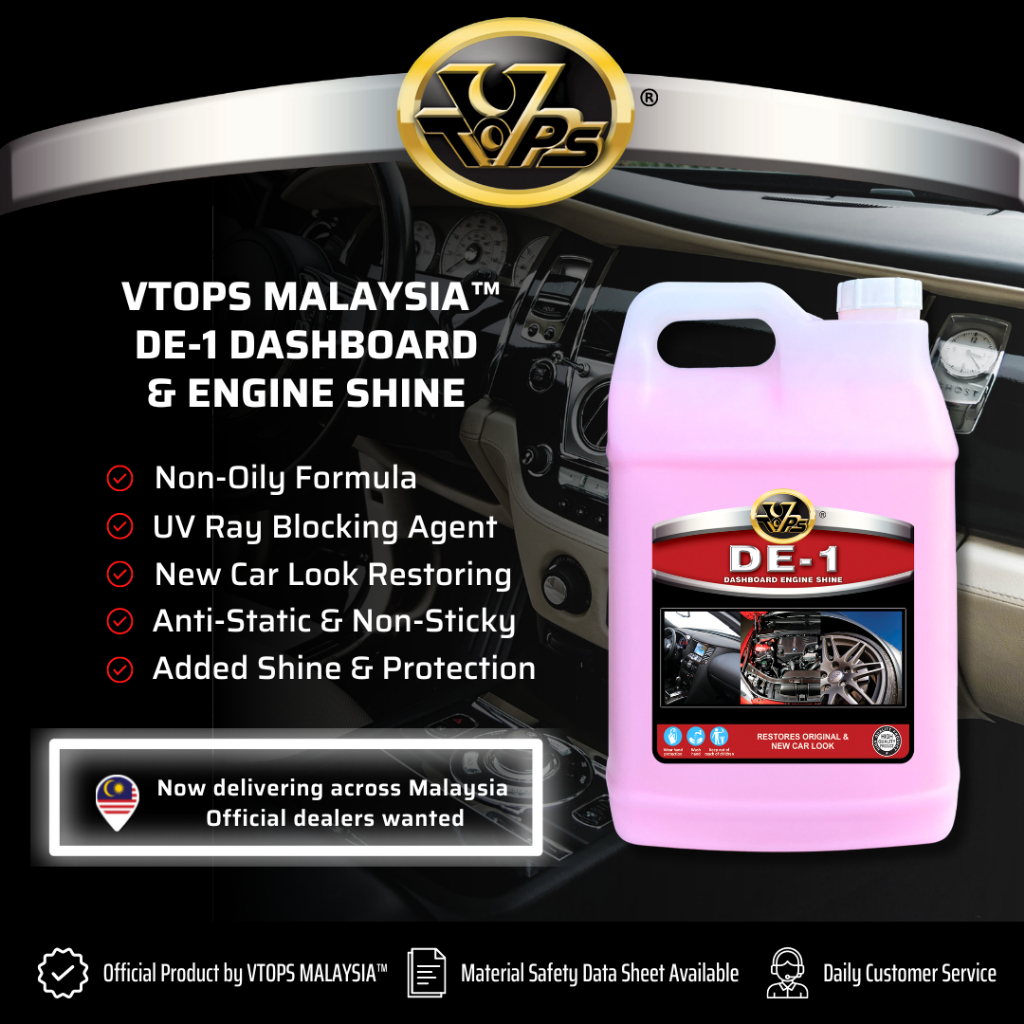VTOPS MALAYSIA™ DE-1 (Dashboard & Engine Shine, 10 Litres) | Shopee Malaysia