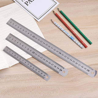 🇲🇾 15cm 20cm 30cm 40cm 50cm 60cm Stainless Steel Ruler 0.35mm Metal ...