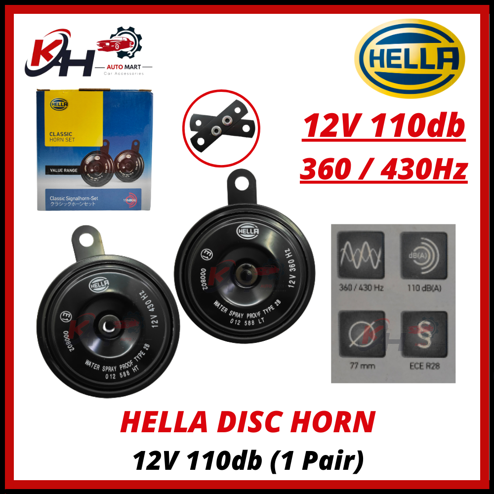 100% Original HELLA Original Disc Horn Car Motorcycle Super Loud High ...