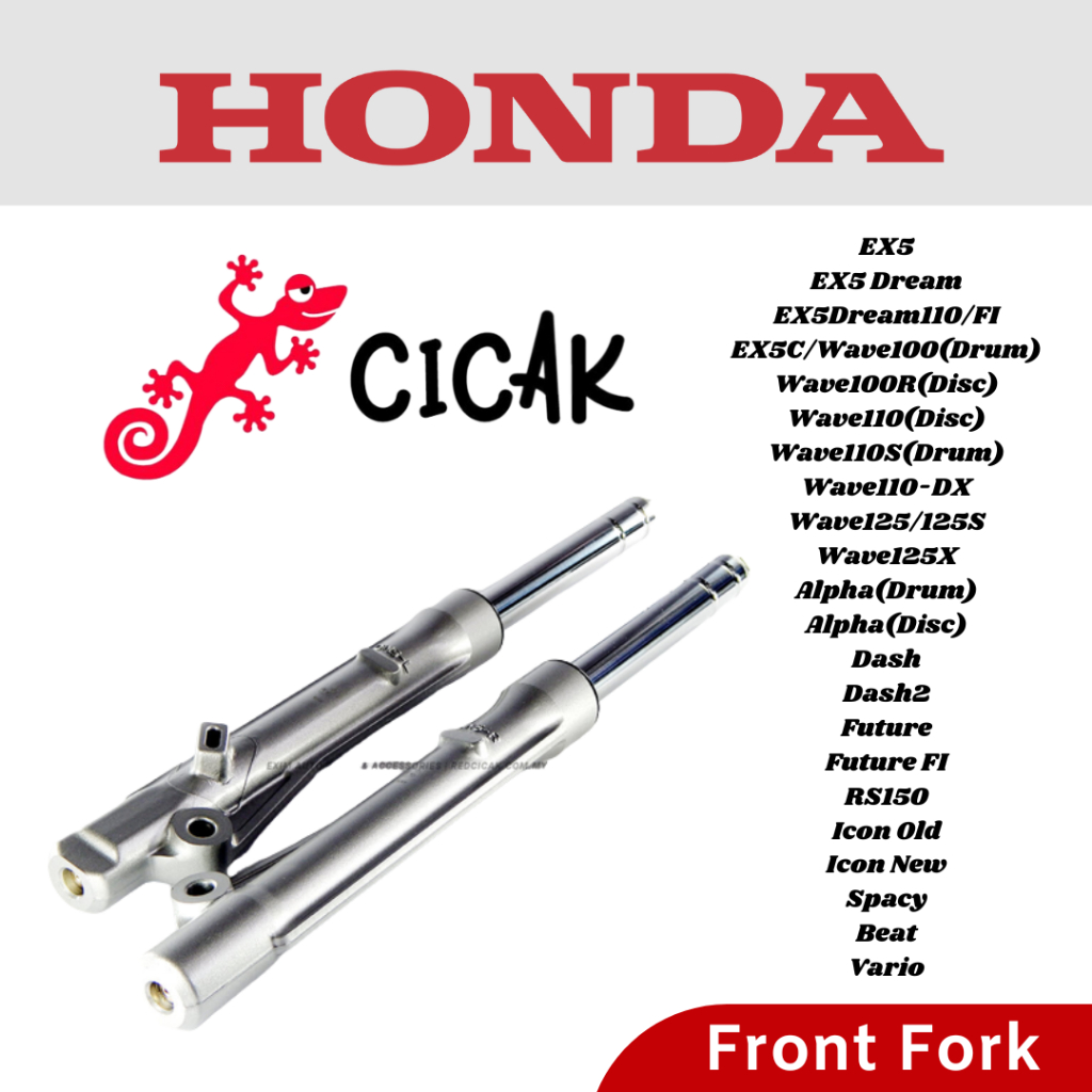 HONDA Front Fork EX5 Wave 110 110 125 125s 125x Alpha Dash Dash2 Future ...