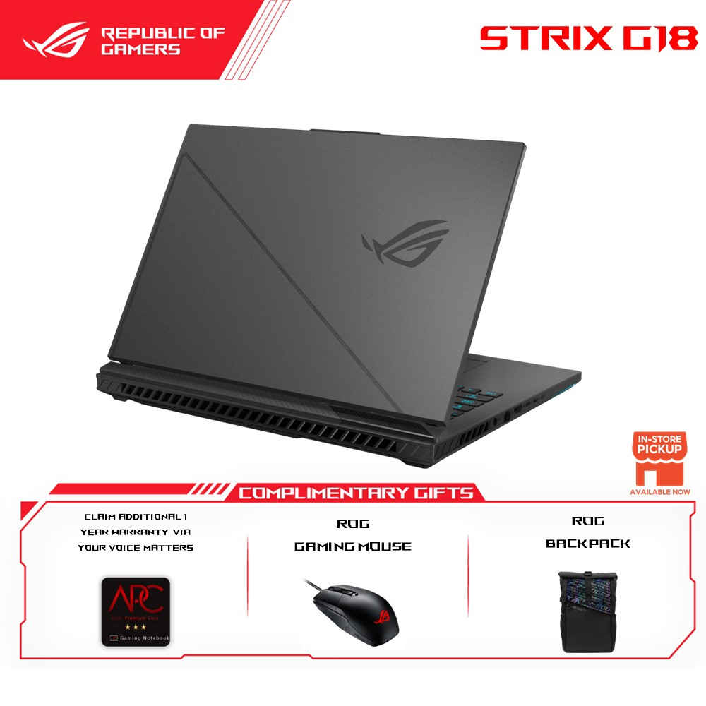 ASUS ROG Strix G18 (G814J-VN6051W) i9-13980HX/ RTX4060 8GB GDDR6/ 8GB ...