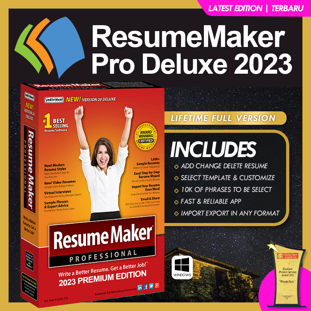 ResumeMaker Professional Deluxe 2024 for Windows PC 🔥 | +Video Guide | Lifetime | Full Version ...
