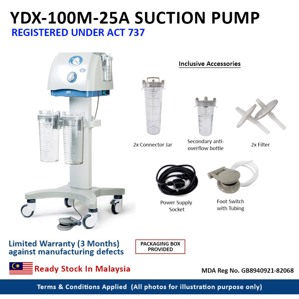 (MDA APPROVED) YDX-100M- 25A SUCTION PUMP | PORTABLE SUCTION PUMP ...