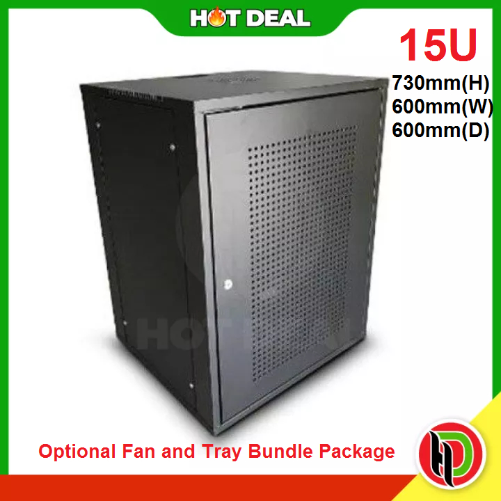 RackIT 15U Perforated 730x560x500mm Wall Mount Server rack - Heavy Duty ...