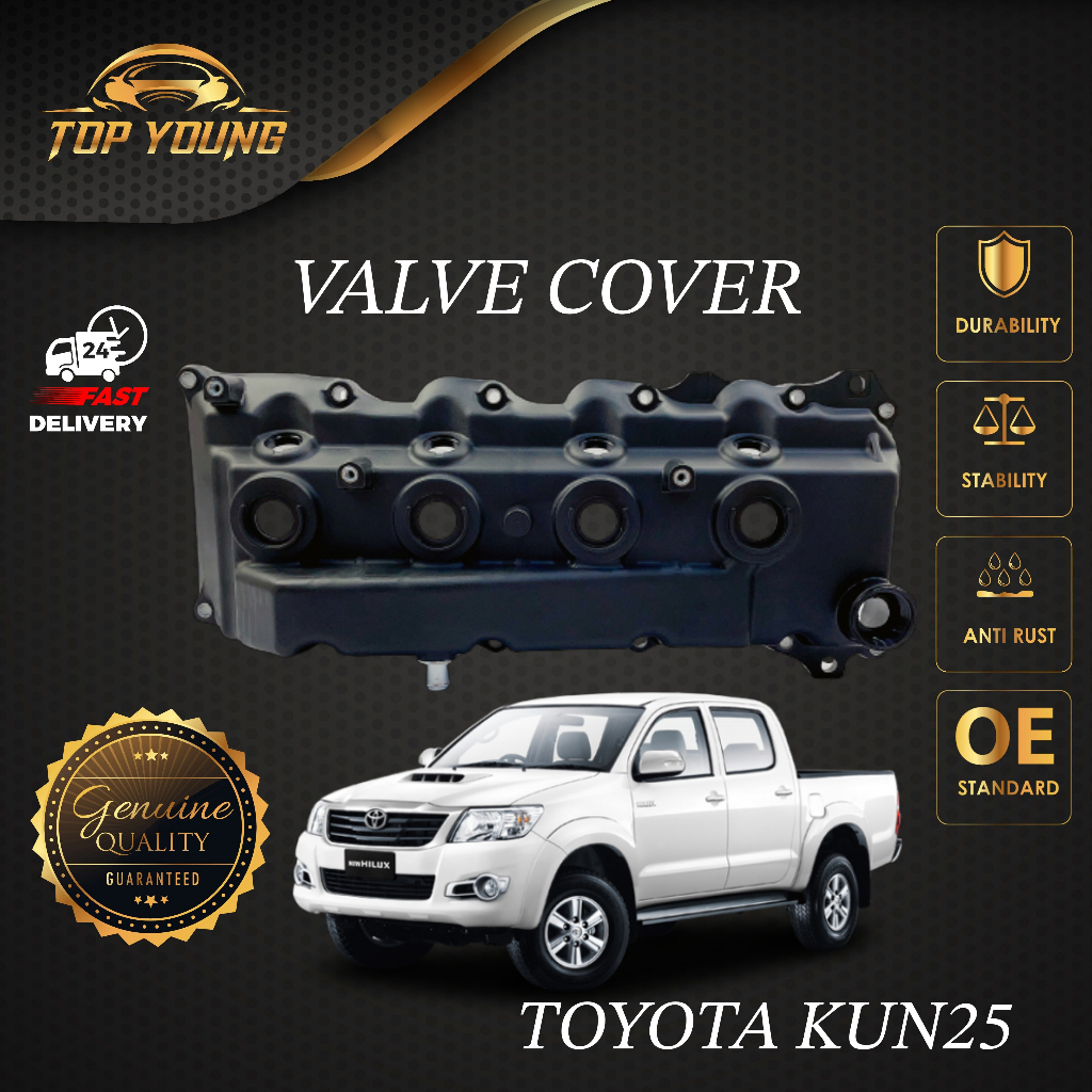 TOYOTA HILUX VIGO KUN25 KUN26 VALVE COVER , HIACE KDH200 FORTUNER 2.5 3.0 1KD 2KD (WITH GASKET ...