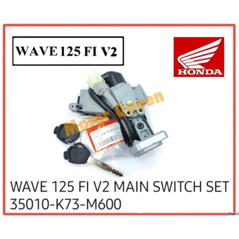 Main Switch Suis Key Set Kunci Honda Wave 125 Fi V1 / V2 100% Honda ...