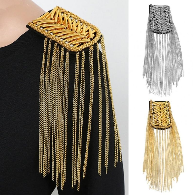 Shoulder Epaulette Charming Ornamental Clothing Accessory Tassel Chain ...