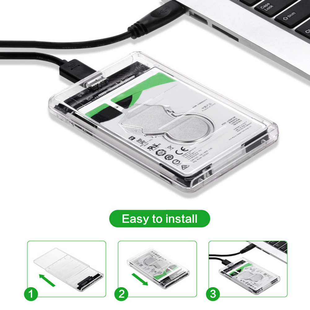 [Local 24H]2.5" Transparent External HDD SSD Case SATA III to USB 3.0 ...