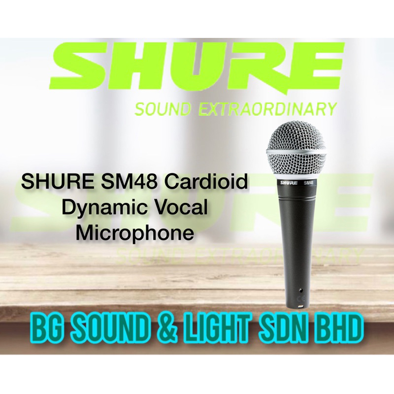 SHURE SM48 Cardioid Dynamic Vocal Microphone | Shopee Malaysia