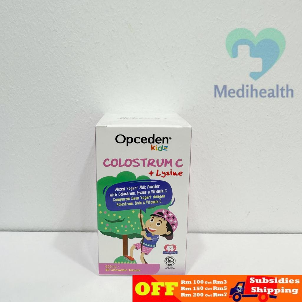 Opceden Colostrum C + Lysine Chewable Tablets (600 mg x 60's) | Shopee ...