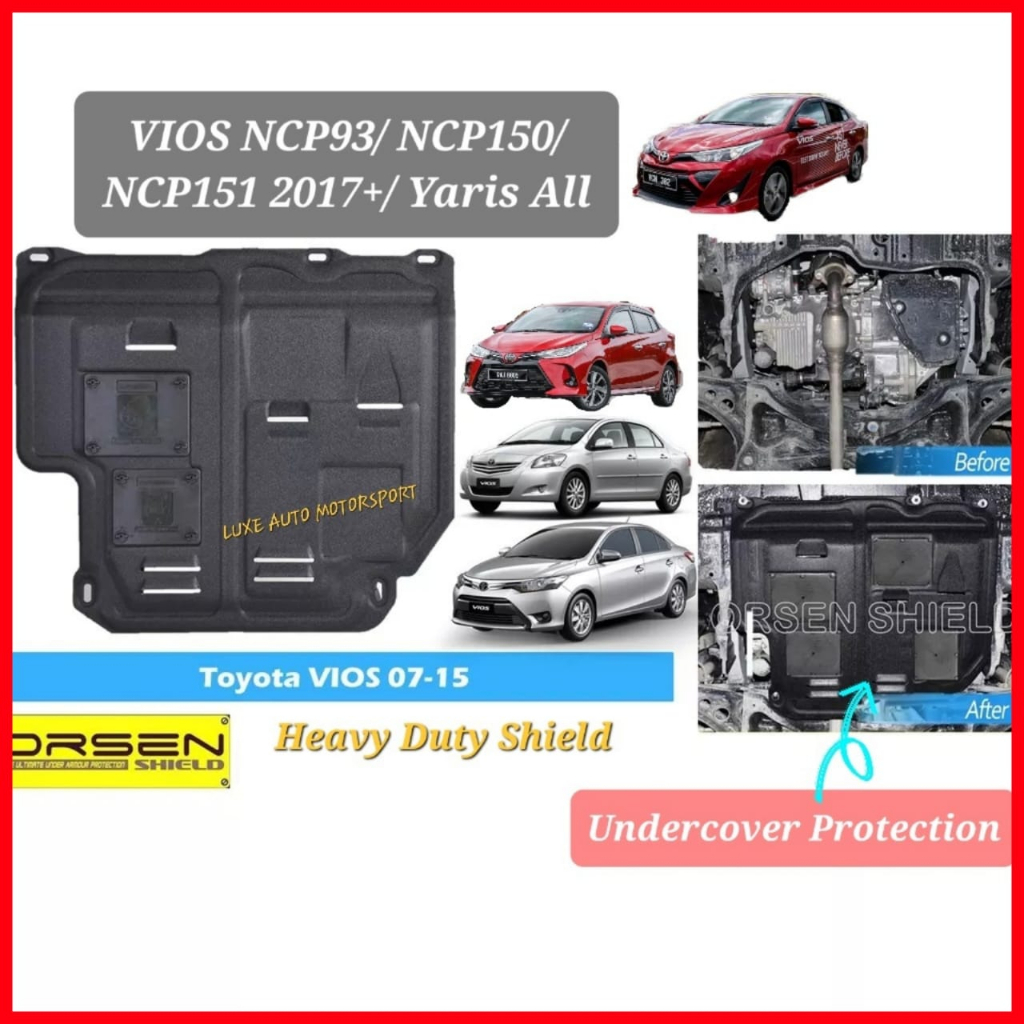 100% Ori Orsen Toyota Vios Undercover Engine Shield Protection | Shopee ...