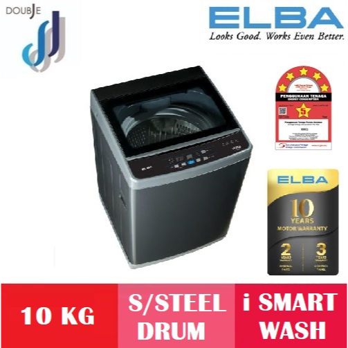 Elba 10 KG Top Loading Fully Automatic Washing Machine EWT-N1087D(GR) | Shopee Malaysia