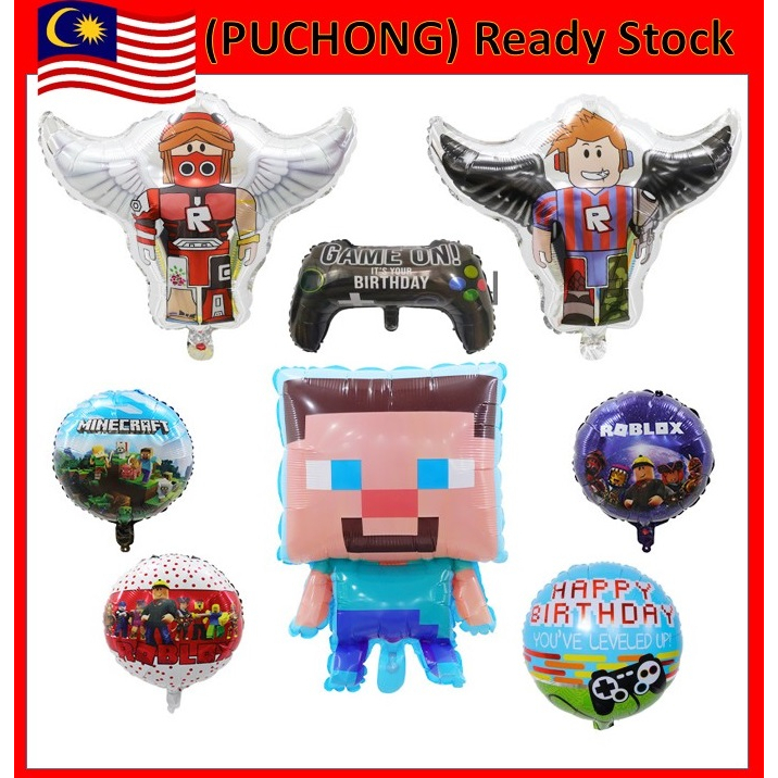 (Ready Stock) Roblox Minecraft Games Remote Control Foil Balloon Party ...
