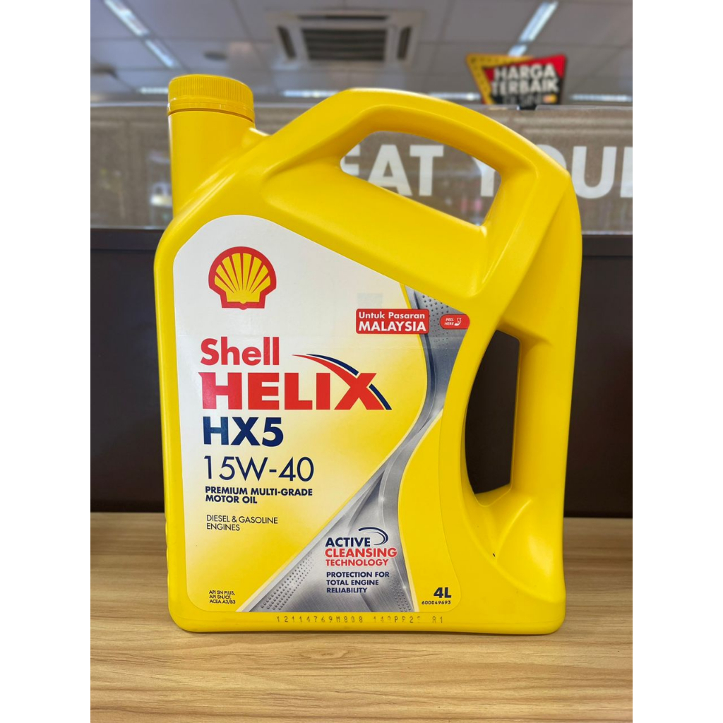 SHELL HELIX HX5 15W40 4L (100% ORIGINAL LUBRICANT OIL FROM PETROL ...