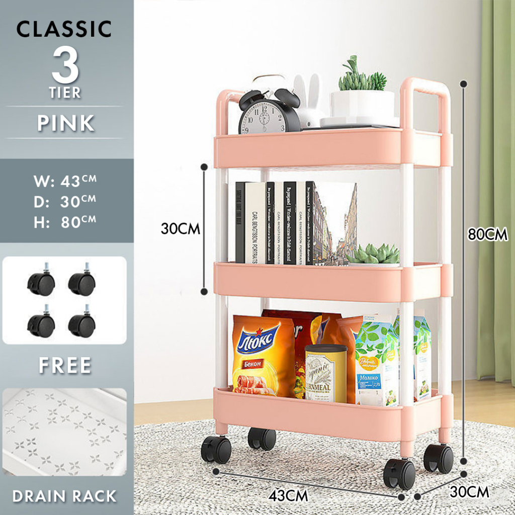 F&F: MORA trolley rack /troli dapur/kitchen trolley/ troli barang/troli ...