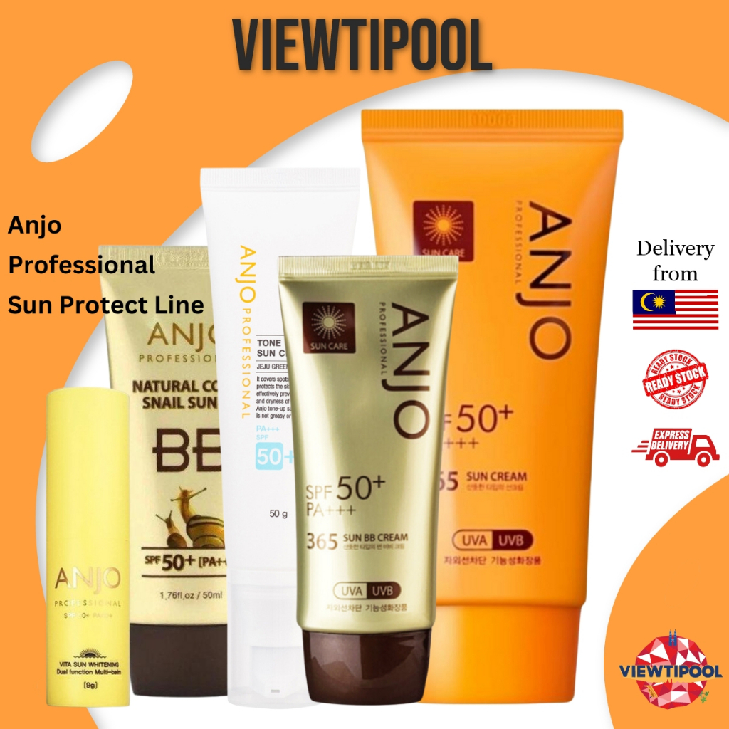 ANJO Professional 365 Daily Sun cream & Tone Up Suncream & Snail BB SPF ...