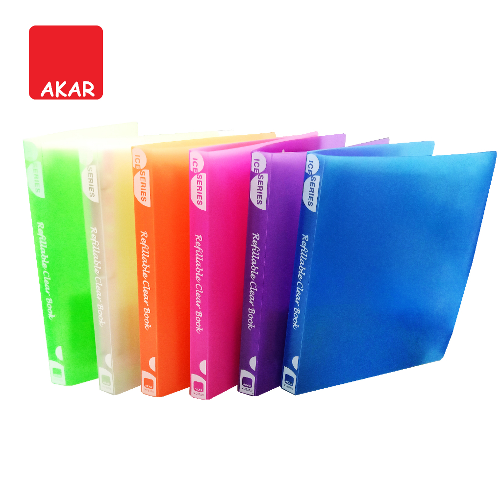 AKAR A4 Refillable file / 16mm 3 O Ring A4 file / 10's sheet protector ...