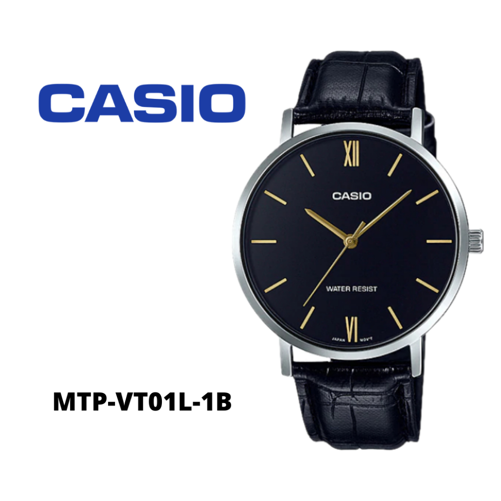 Casio Analog Mens Watch Mtp Vt01l 1b Shopee Malaysia