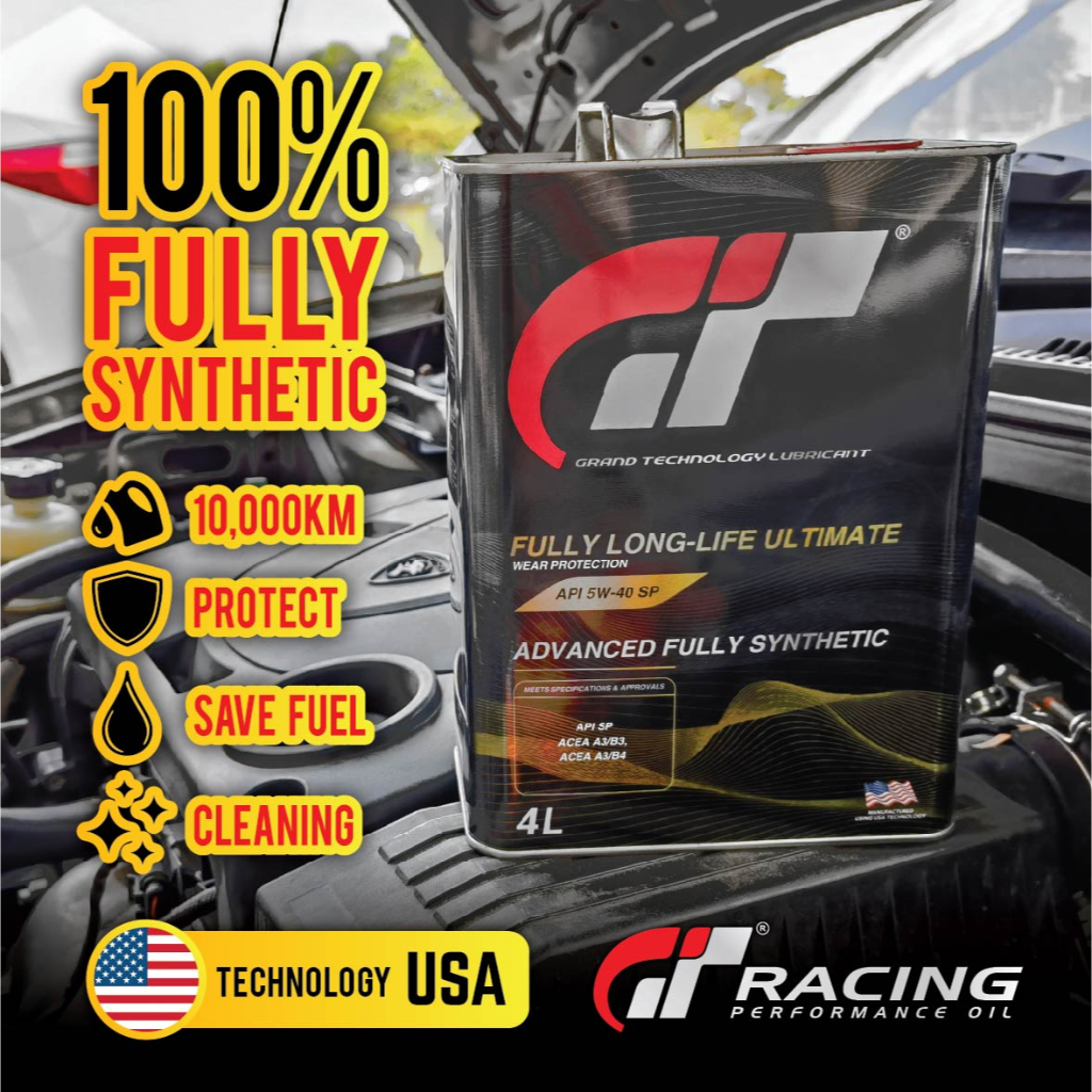 GT 5W40 Fully Synthetic Car Engine Oil 4L & 1L - Minyak Hitam Enjin ...