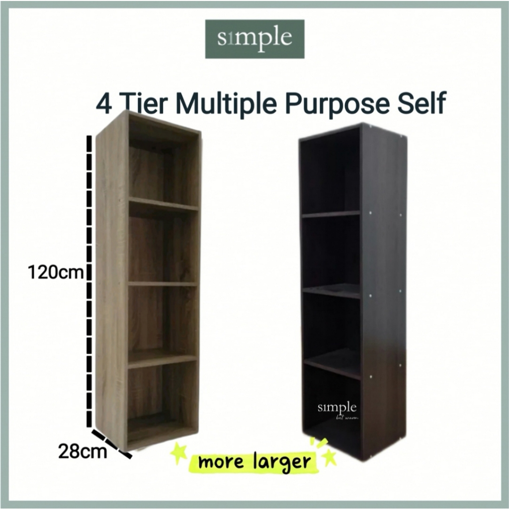 3/4 Tier Multipurpose Shelf /DIY Utility Shelf/Bookself/ Storage Shelf ...
