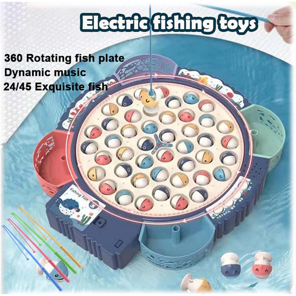 Magnetic Automatic Fishing Toy Catch Fish Early education Toy With ...