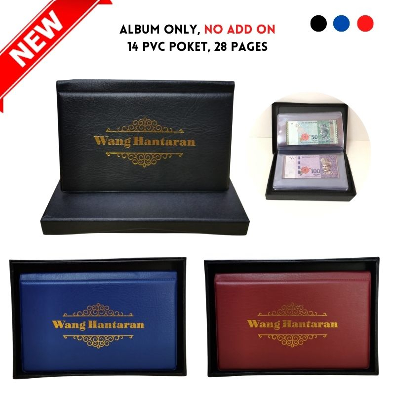 (14 Pocket) Album Wang Hantaran Boleh Kustom Nama | Bank Notes Album ...