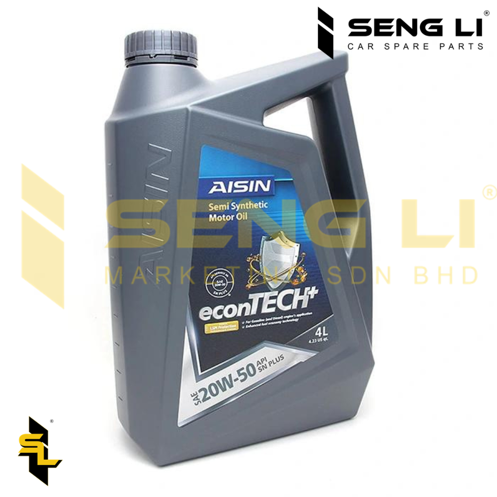 AISIN ECONTECH SEMI SYTHETIC MOTOR OIL 20W-50 SF | Shopee Malaysia